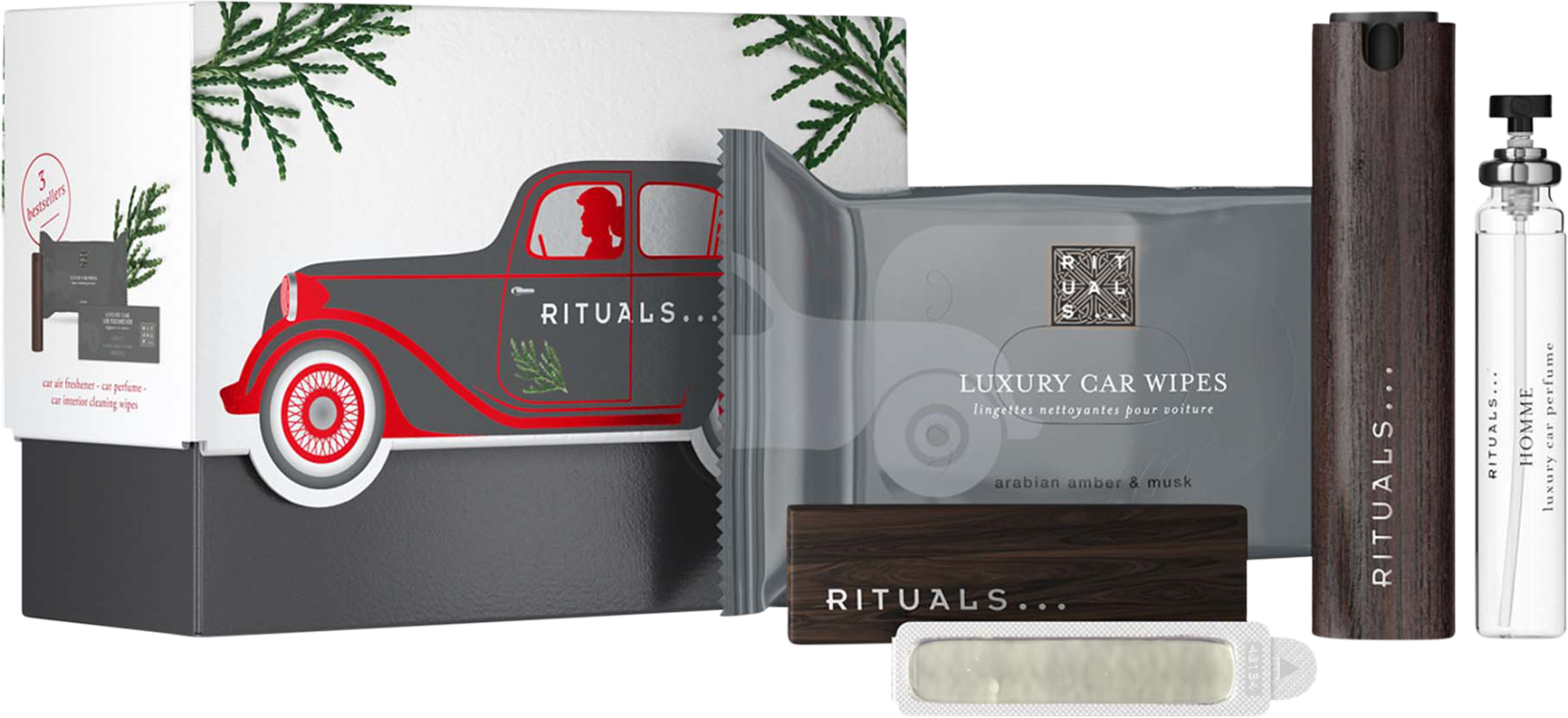 Kerstpakket Rituals Car Giftset Homme Autoparfum voor € 32,98 ...